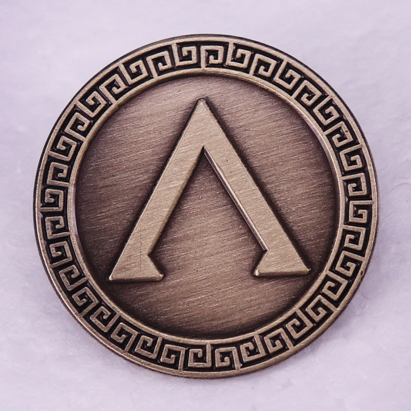 Spartan Shield Crest badge enamel pins Jewelry Accessories