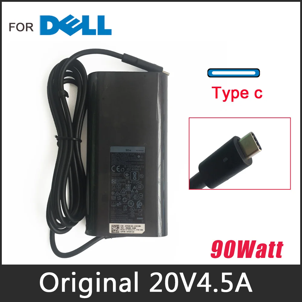 90W-USB-C-AC-Charger-For-Dell-Latitude-7410-7310-9410-9510-5420-5320 ...