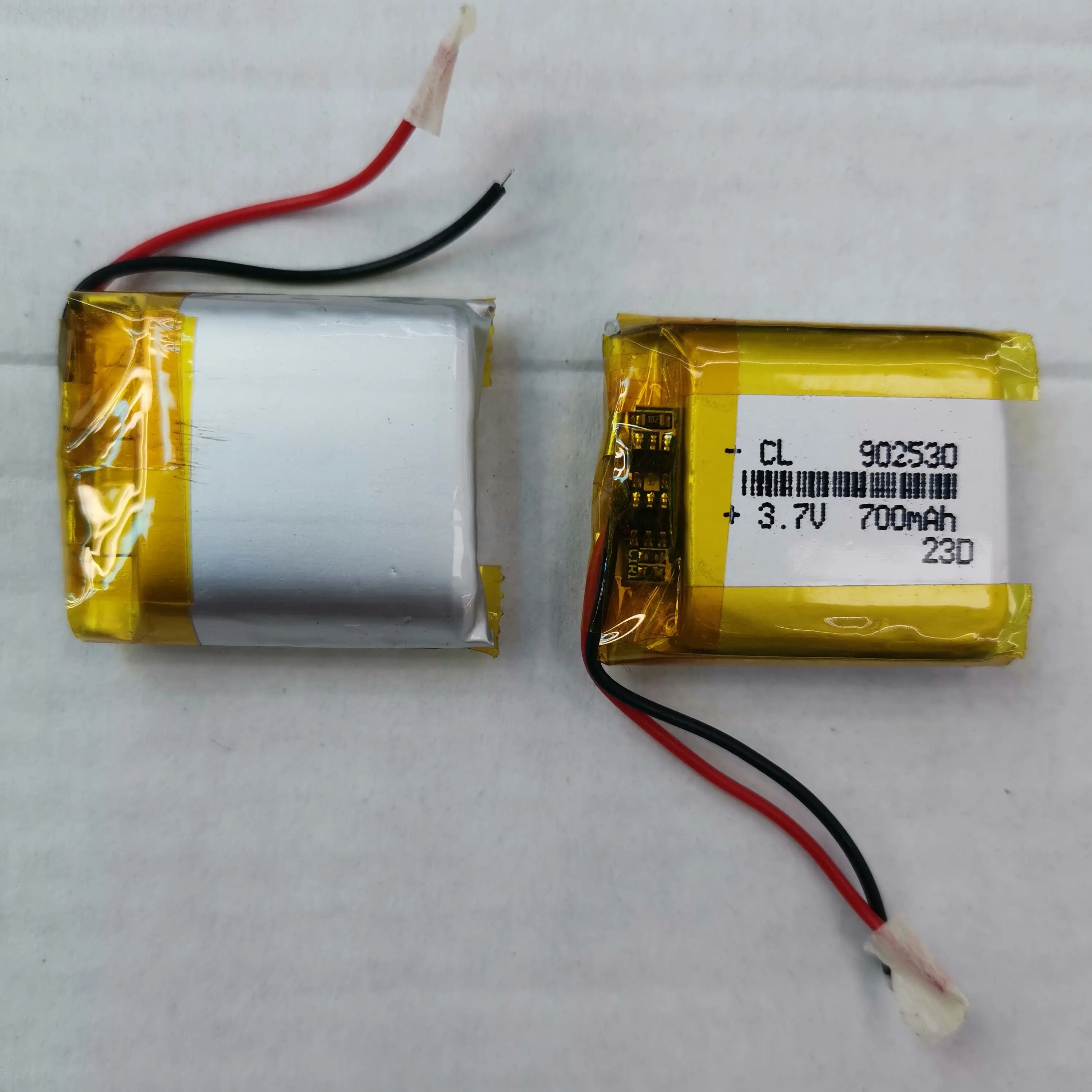 3.7V 2 wires 902530 092530P 700mah lithium battery with protection ...