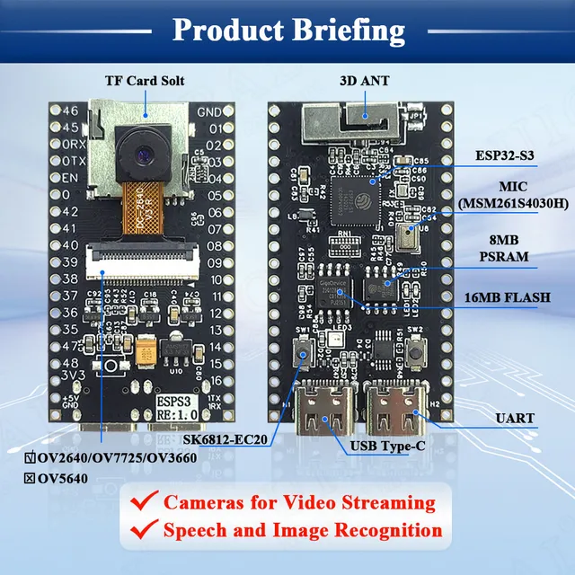 Usb Bluetooth Esp32 Ethernet Buy ESP32-S3 Ethernet Development Board ...