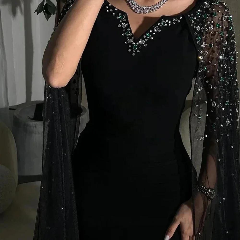 Luxury-Beading-Saudi-Arabia-Formal-Occasion-Dresses-2024-Mermaid-V-Neck ...