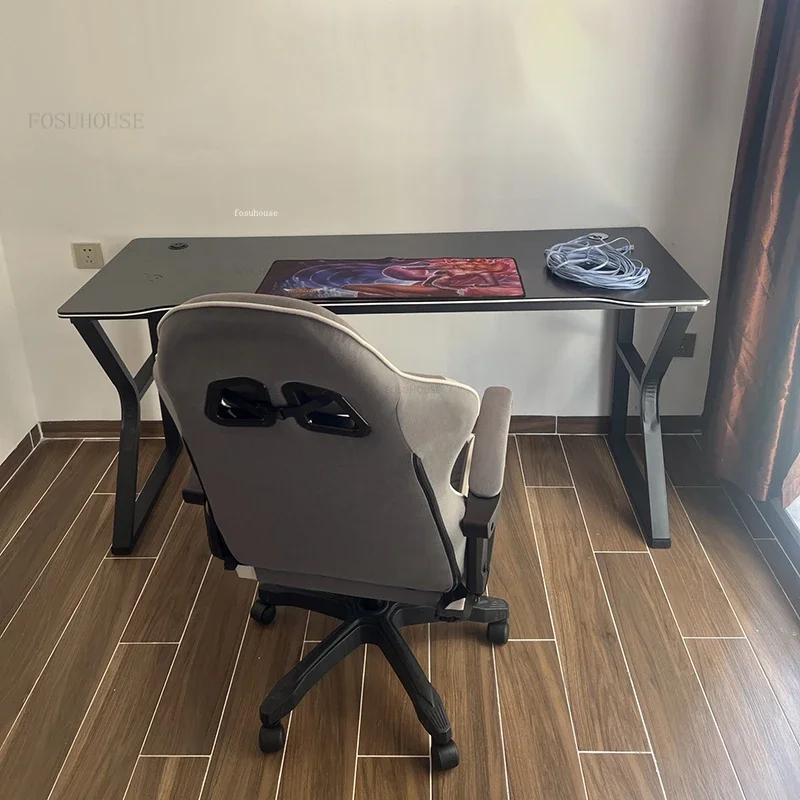 Nordic Metal Computer Desks Home Desktop Office Desk and Chair Set ...