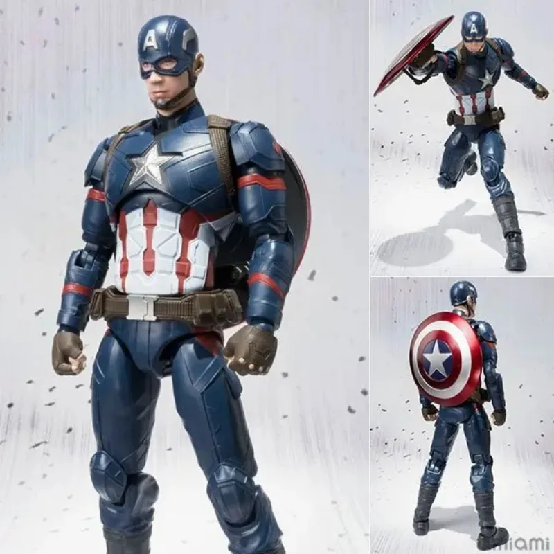 SHF-16cm-Marvel-Legends-Anime-Avengers-Captain-America-PVC-Movable ...