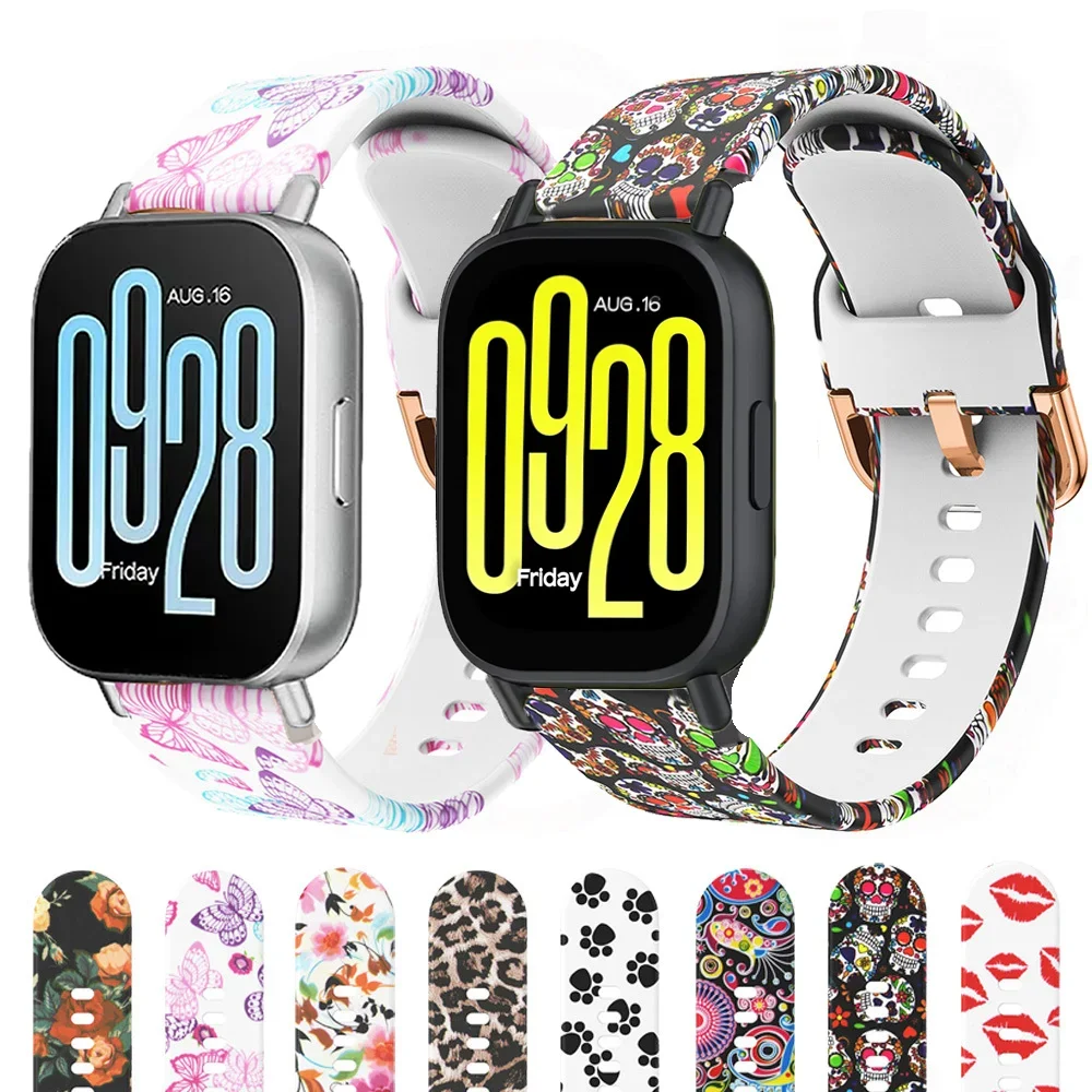 Женский силиконовый ремешок с принтом для Redmi Watch 5 lite ...