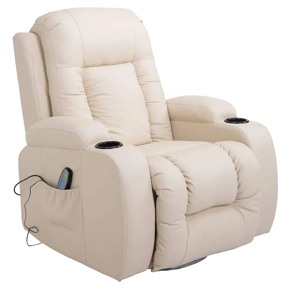 Luxury High End Relaxing Modern 360 Degree Swivel Power PU Leather Sofa ...