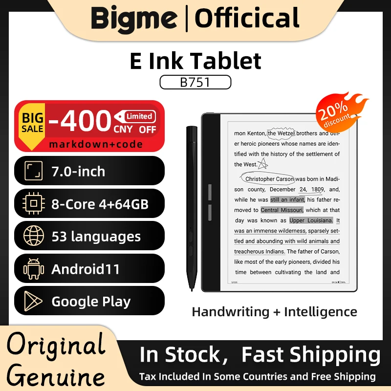 Bigme-B751-7-inch-ink-screen-e-book-reader-handwriting-electronic-paper ...