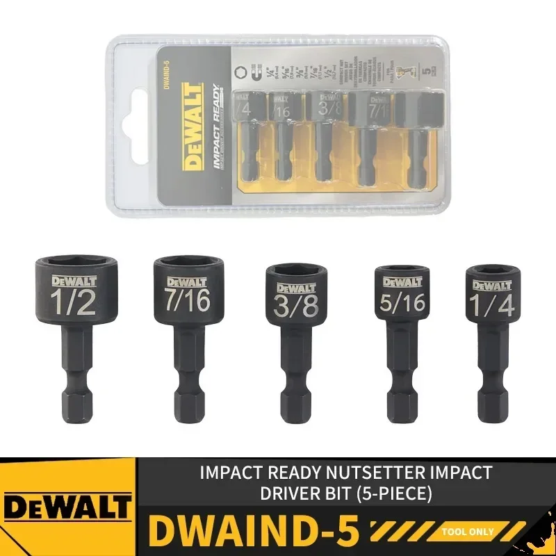DEWALT DWAIND-5 Impact Ready Nutsetter Impact Driver Bit (5-Piece ...
