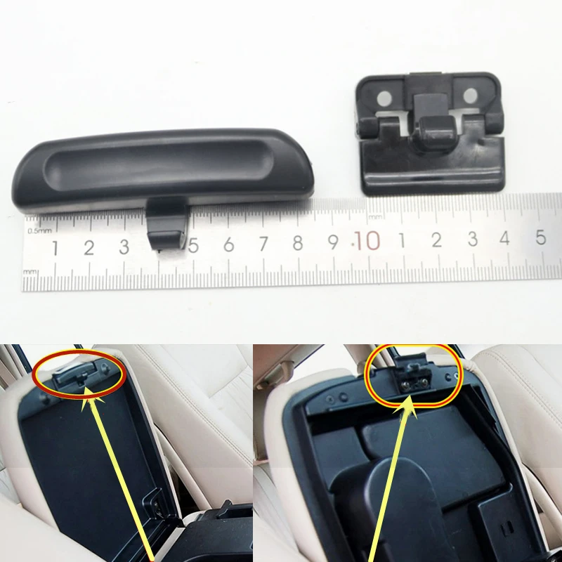 Front Console Interior Armrest Box Lock Handle Upper Down Latch Clip ...