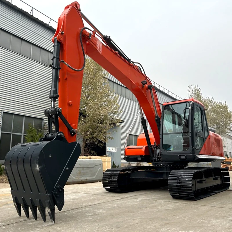 Digging-Trenches-Small-Digger-16-Ton-Crawler-Towable-Gasoline-Micro ...