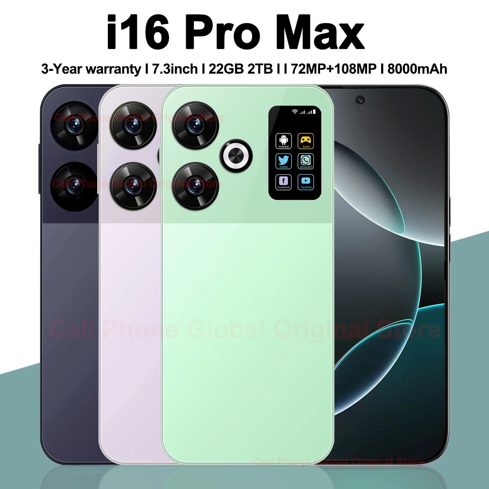 Original-i16-Pro-Max-Smartphone-5G-7-3-pulgadas-Snapdragon-8gen3-22G ...