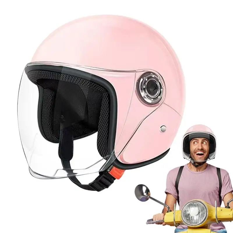 Men-Women-Motorcycle-Half-Helmet-Moped-Sunscreen-Scooter-Motorbike ...
