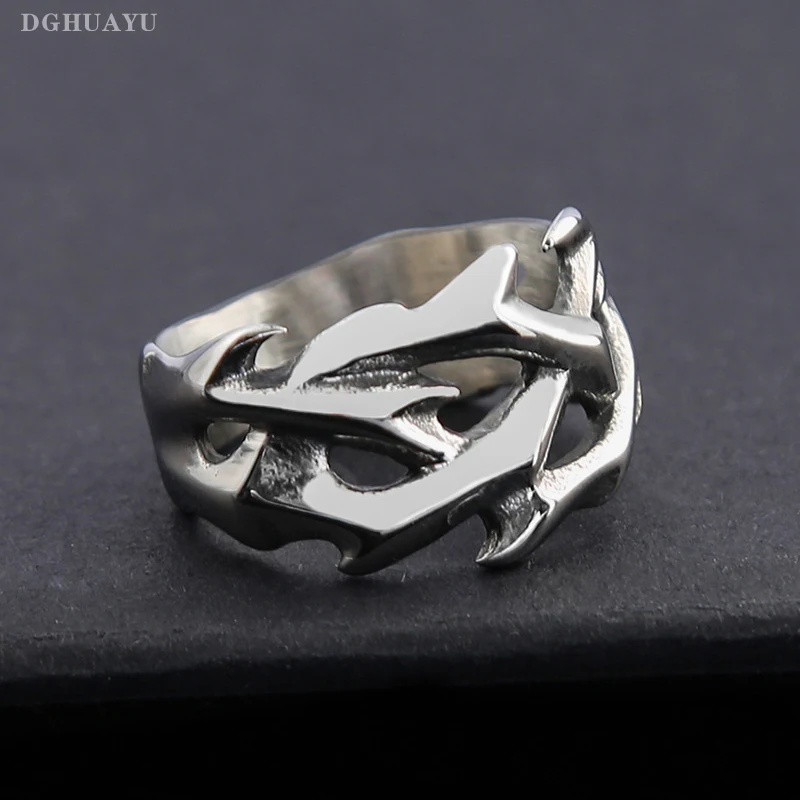Hollow-Design-Thorns-Ring-para-homens-e-mulheres-anel-de-a-o-inoxid-vel ...