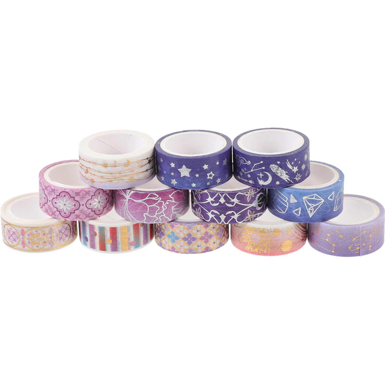 12-Rolls-Hot-Stamping-Washi-Tape-Handbook-Sticker-Thin-Foil-Masking-for ...