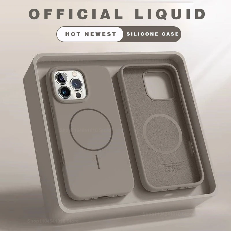 Magnetic Shockproof Silicone Phone Case with MagSafe Compatibility for ...