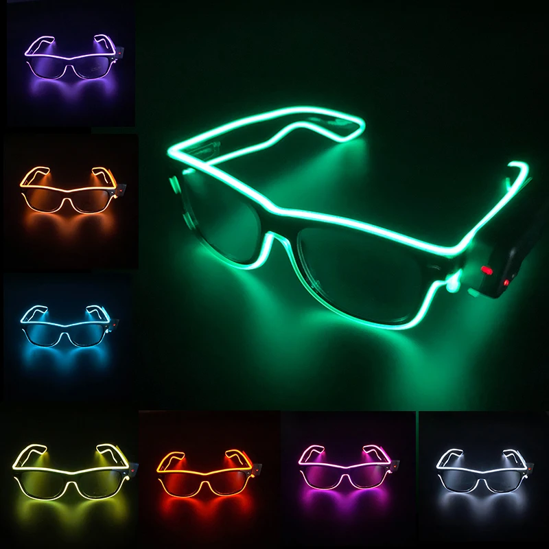 New-Cool-Wireless-Glowing-LED-Light-Up-Glasses-For-Rave-Festival-Party ...