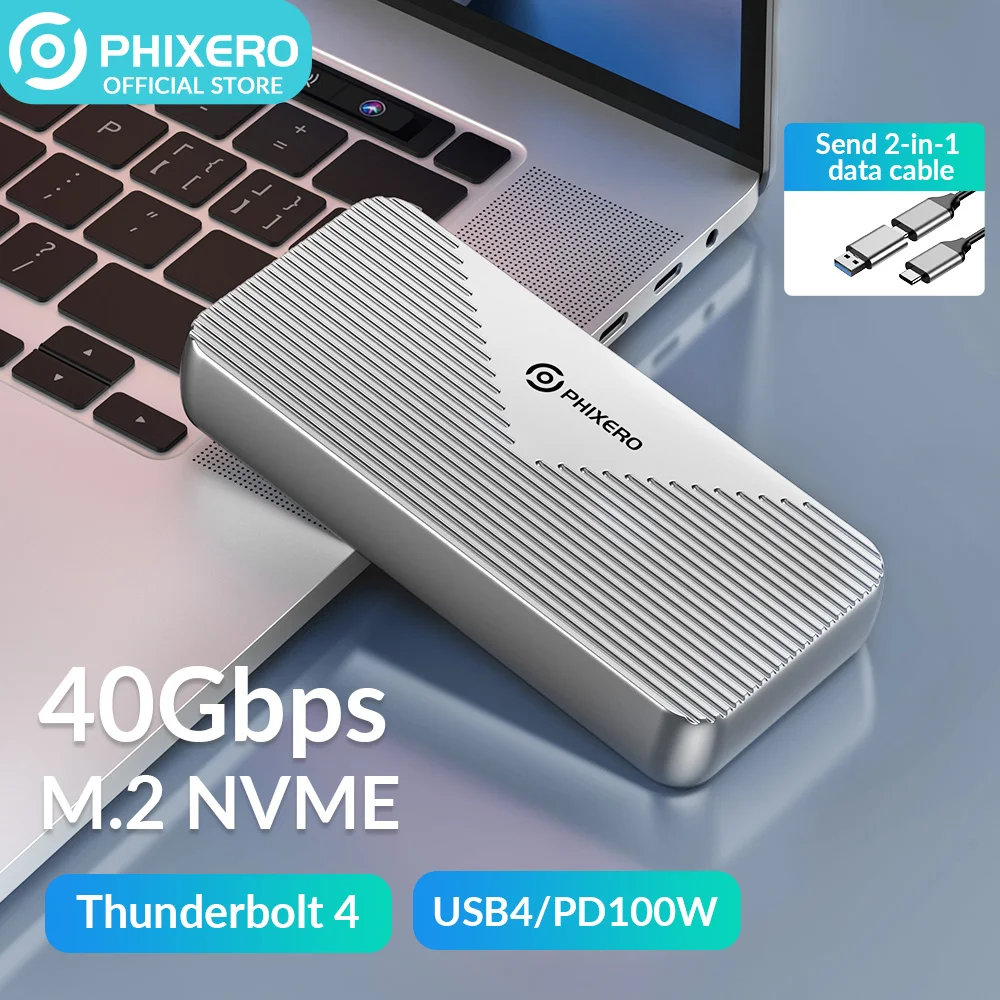 PHIXERO-40Gbps-USB-4-0-Thunderbolt-3-4-SSD-Case-Hard-Driver-M-2-NVMe ...
