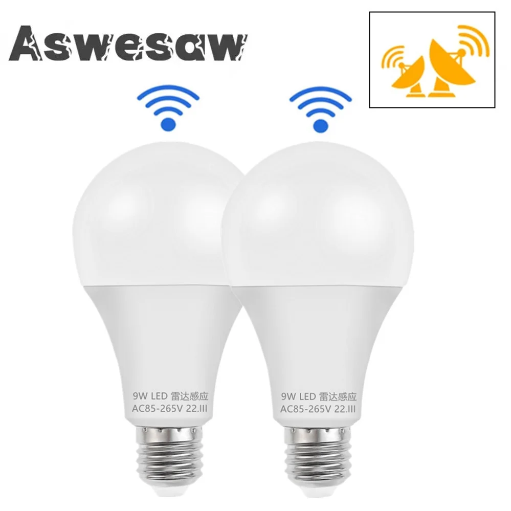 E27-LED-Radar-Sensitive-Light-Bulb-Energy-Saving-Auto-On-Off-Smart ...