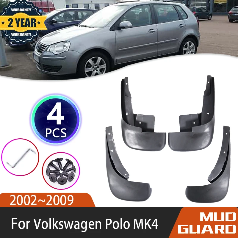 Mudguards-For-Volkswagen-VW-Polo-MK4-4-9N-2002-2009-Car-Flaps-Front ...