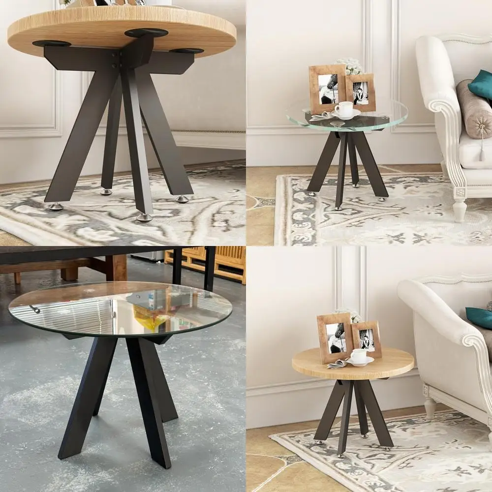Sturdy Metal Coffee Table Legs, 16 Inch Round Base for Various Table ...