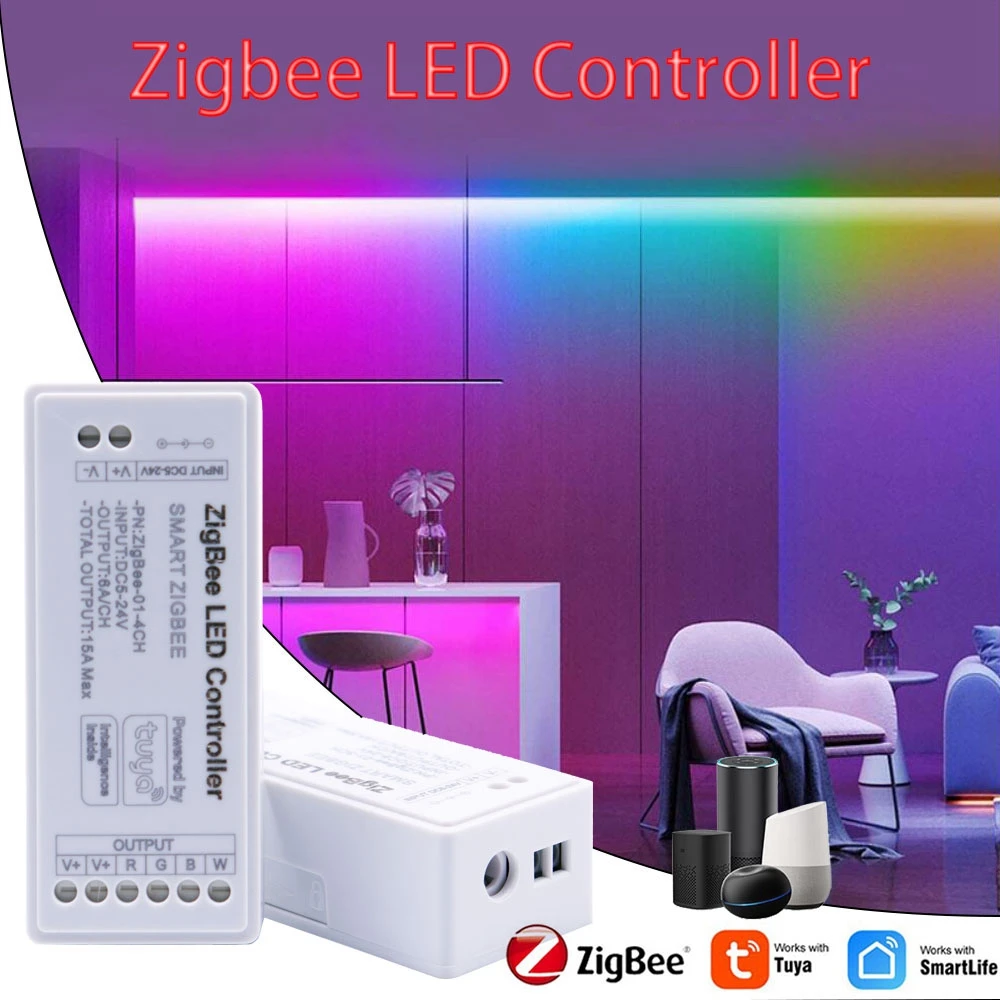 Tuya Zigbee Rgb Led Controller 180w Smart Life Gateway Hub Alexa Google ...
