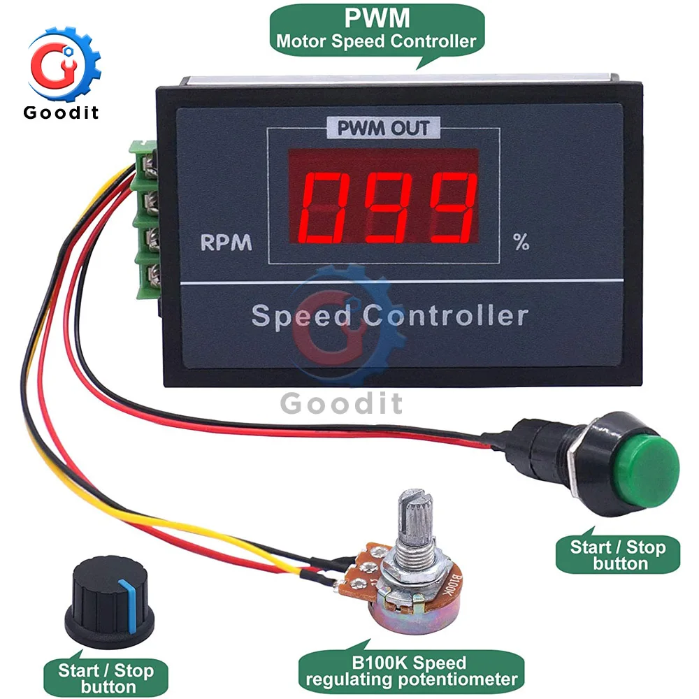 Controlador-de-Velocidade-do-Motor-DC-PWM-Regulador-Stepless-Ajust-vel ...