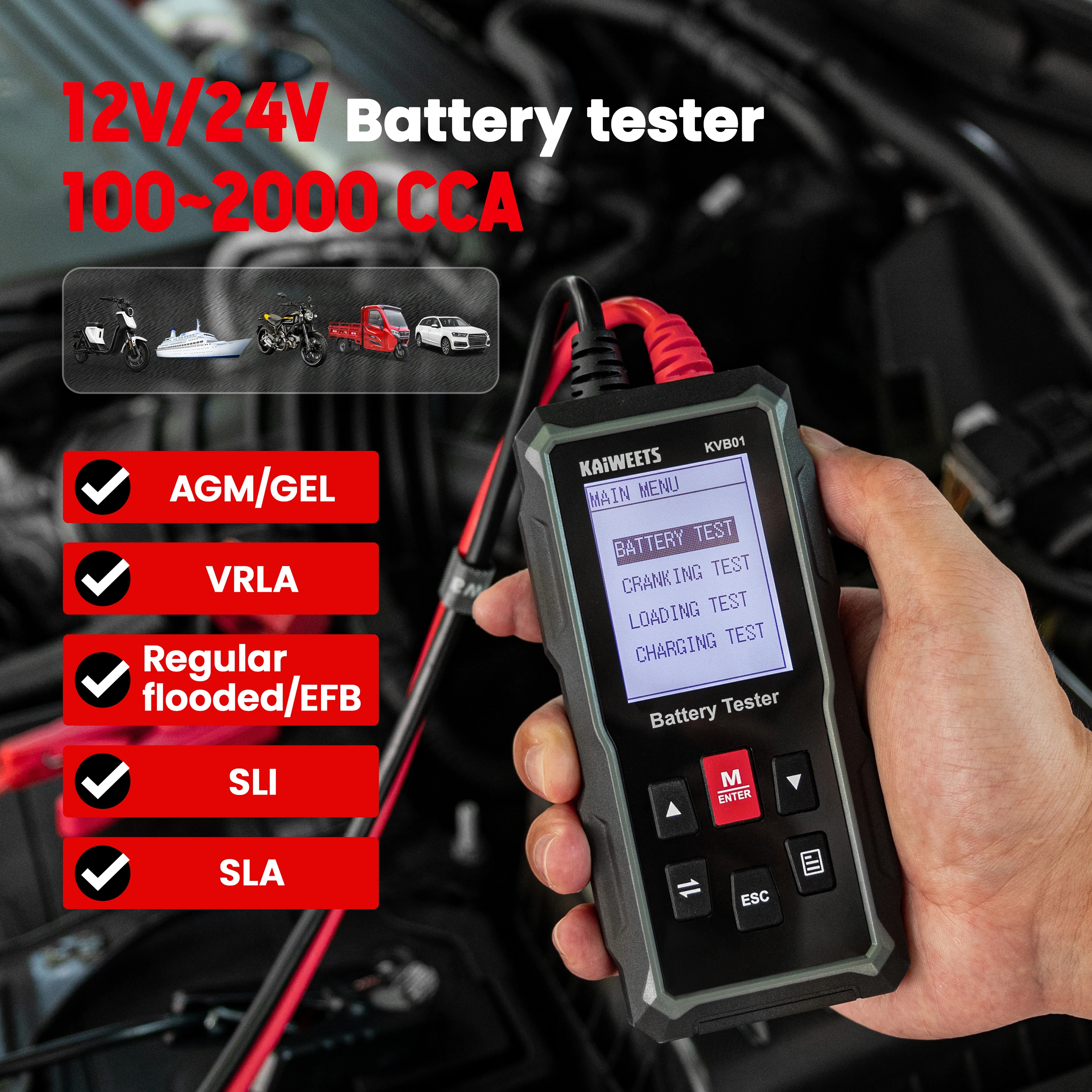 12V-24V-Car-Battery-Tester-Auto-Diagnostic-Tools-100-2000-CCA-Cranking ...
