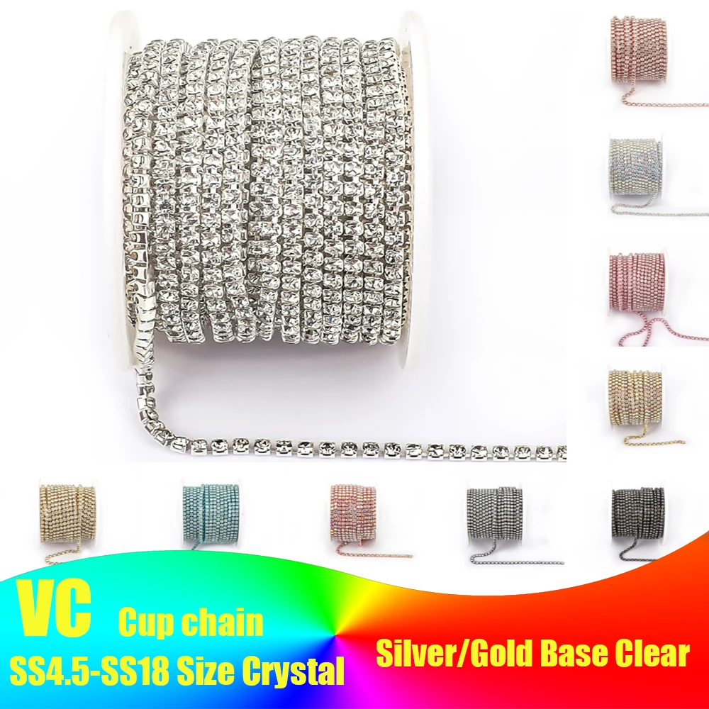 VC-Crystal-SS6-SS18-2mm-4-5mm-Silver-Gold-Base-Clear-Crystal-Dense ...