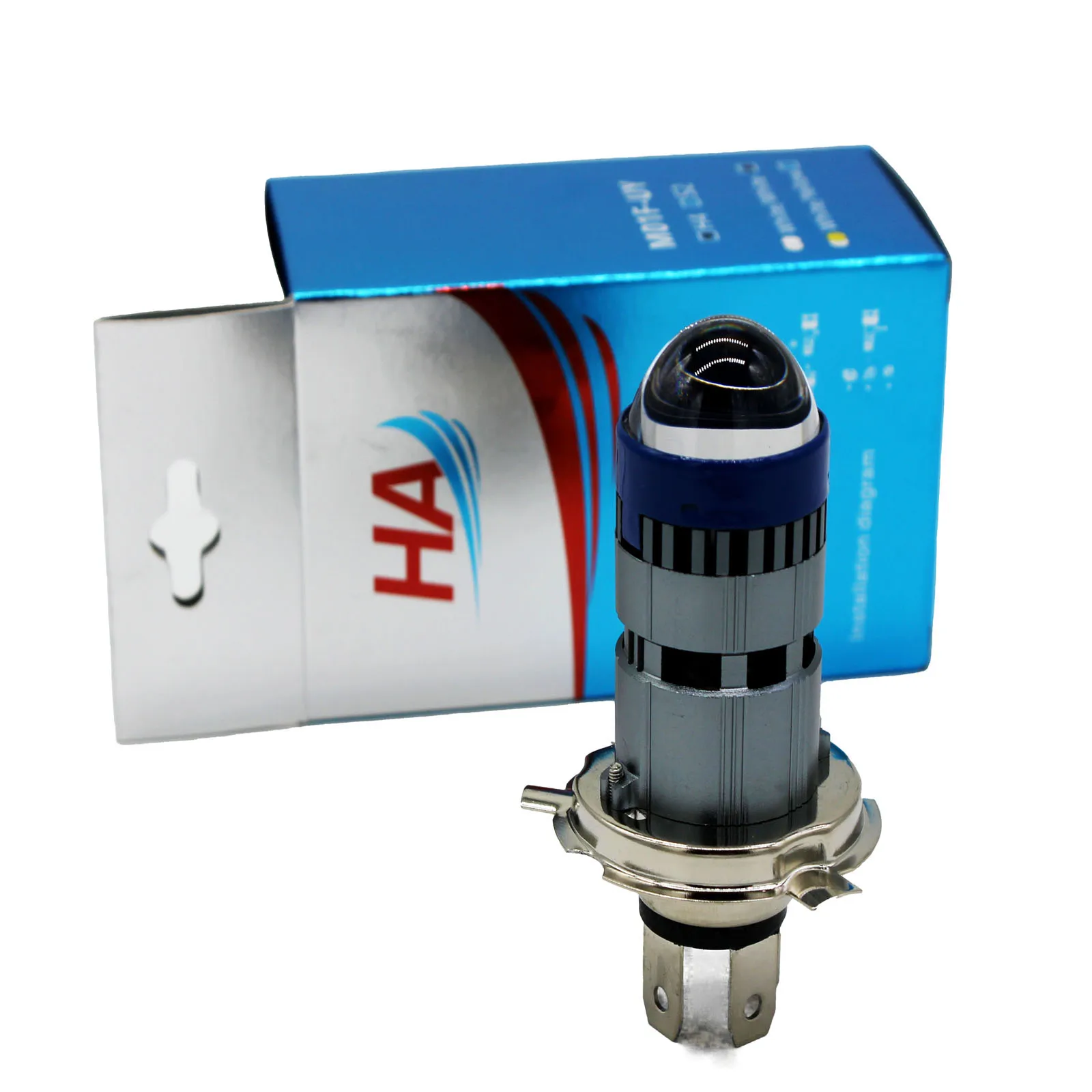 7000LM-70W-Focused-Mini-Projector-motorcycle-LED-Headlight-H4-High-Low ...