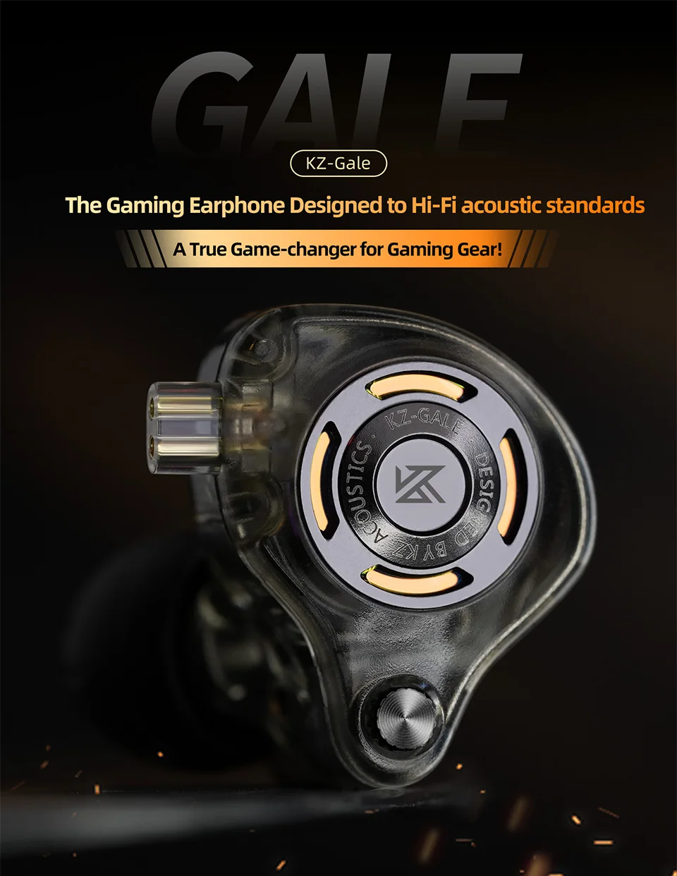 KZ Gale In-Ear Gaming Earphones E-sports Bass Metal Earbuds for Video ...