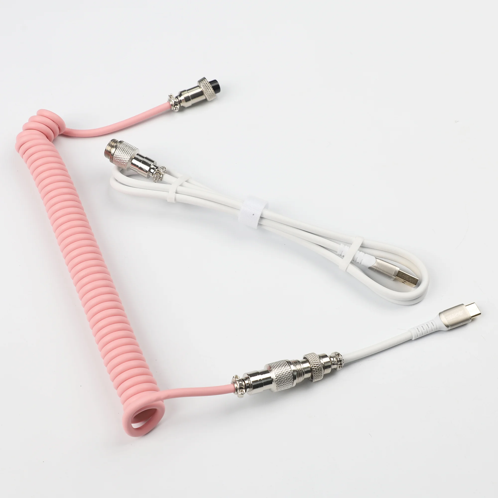 Type A to C Aviator Data Line 150cm Coiled Spring Cable For Keyboard ...