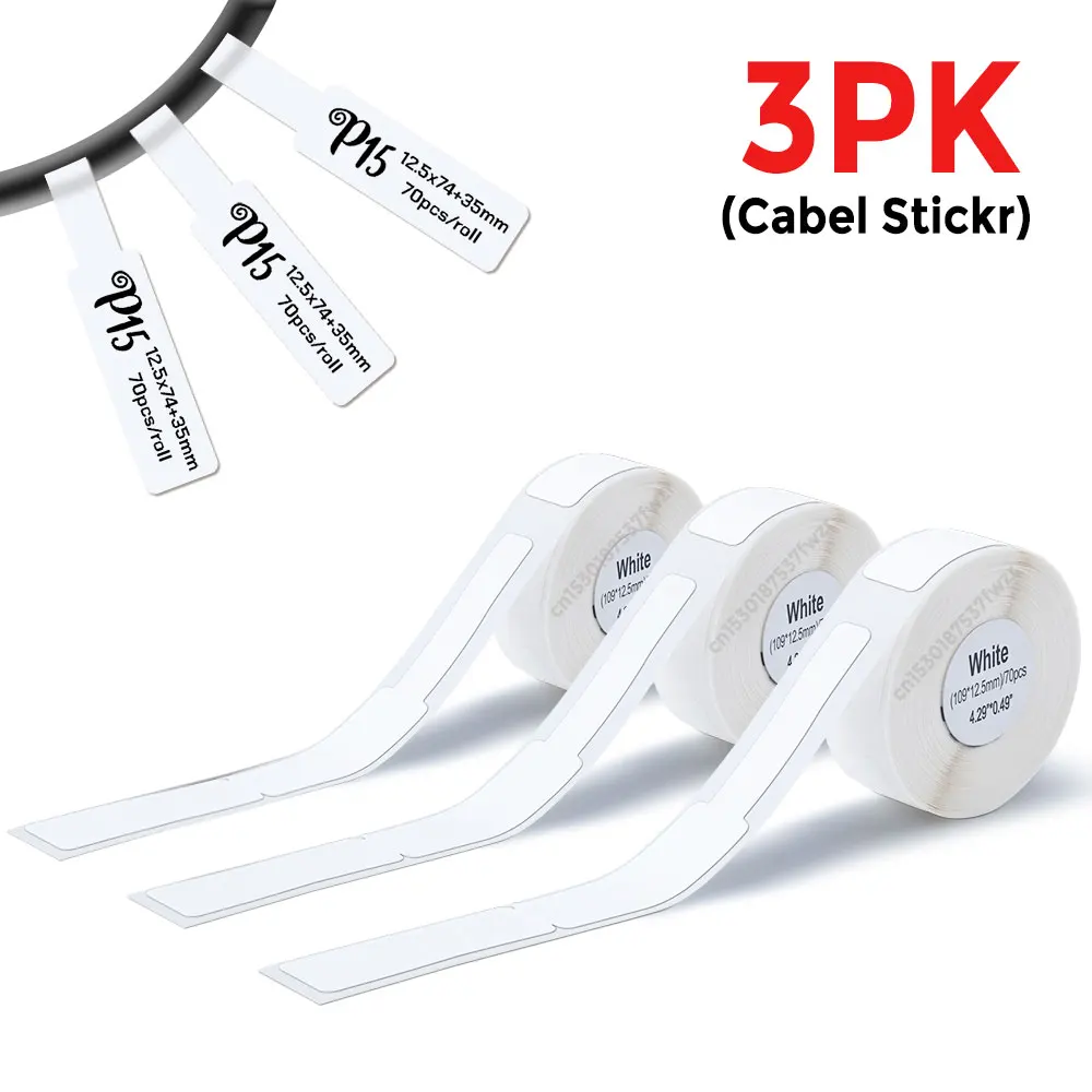 3PK-P15-Label-Sticker-Cable-Marker-Wire-Label-Paper-Compatible-for-D30 ...
