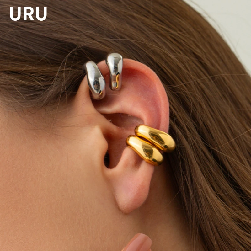 Fashion-Jewelry-Hiphop-Cool-Design-Irregular-Metal-Clip-Earrings-For ...