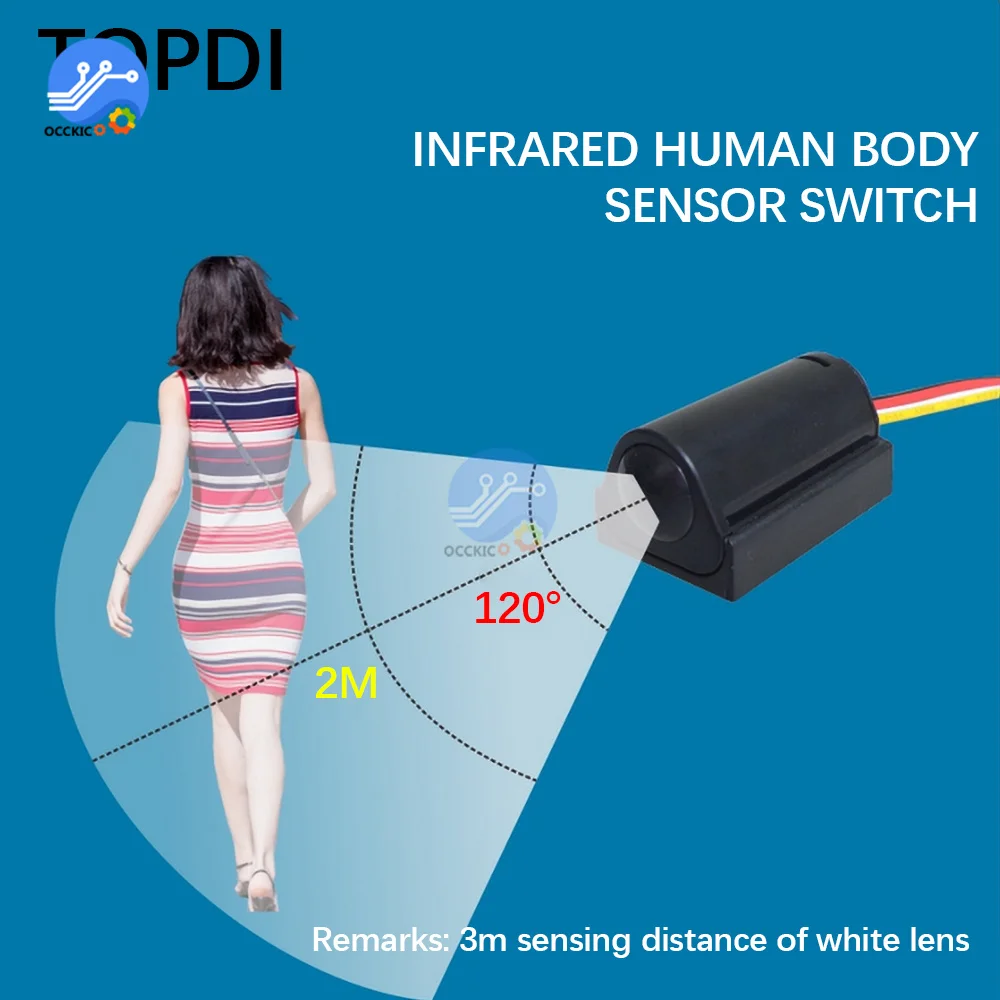 6V 12V 24V Infrared Switch with/without Light Control Human Body Sensor ...