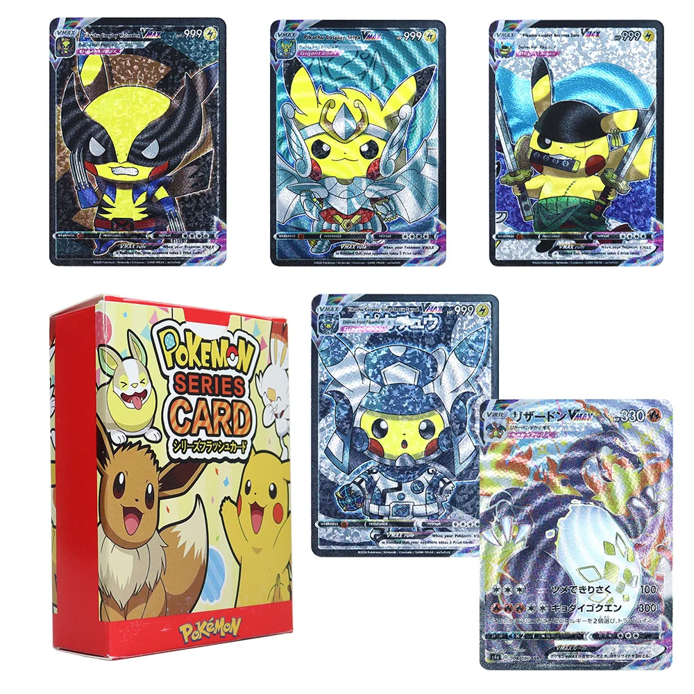Pokemon-Pikachu-Cosplay-Cards-Anime-Goku-Luffy-Chopper-Deadpool-Nezuto ...