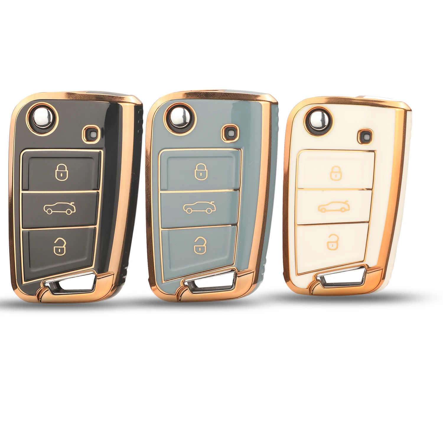 jingyuqin-New-Arrival-TPU-Car-Key-Shell-Case-Fob-Cover-For-VW-Golf-7 ...