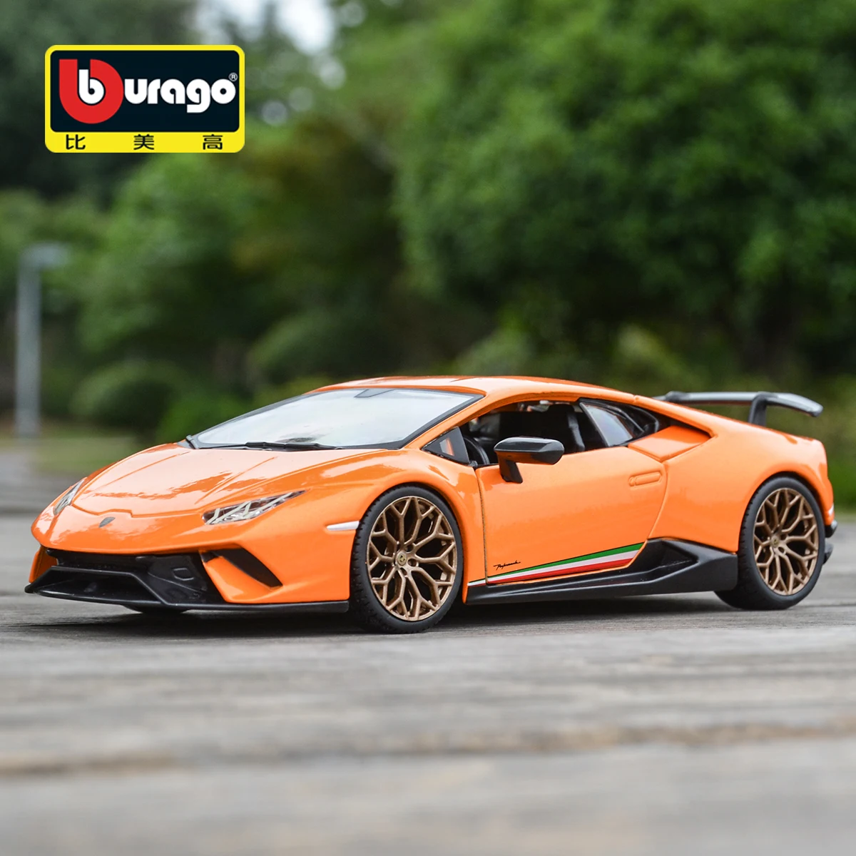 Bburago 1:24 Lambo Huracan Performante Orange Sports Car Static Die ...
