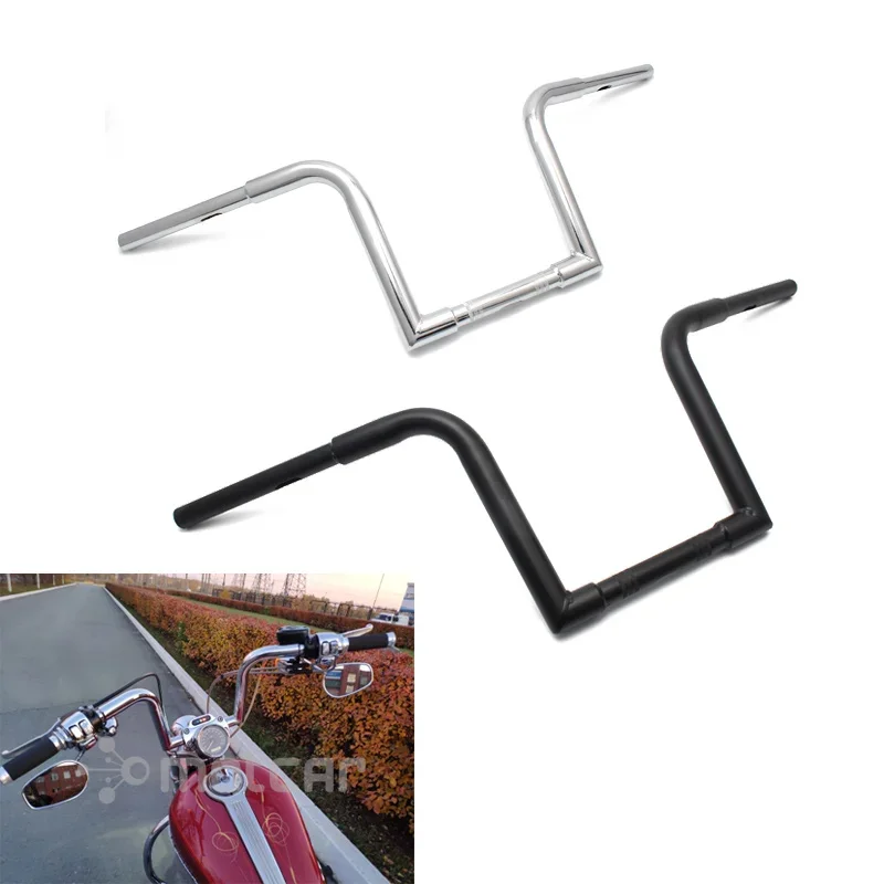 Universal-Fit-1-25mm-High-Handle-Bar-Pullback-Motorcycle-Ape-Handlebar ...