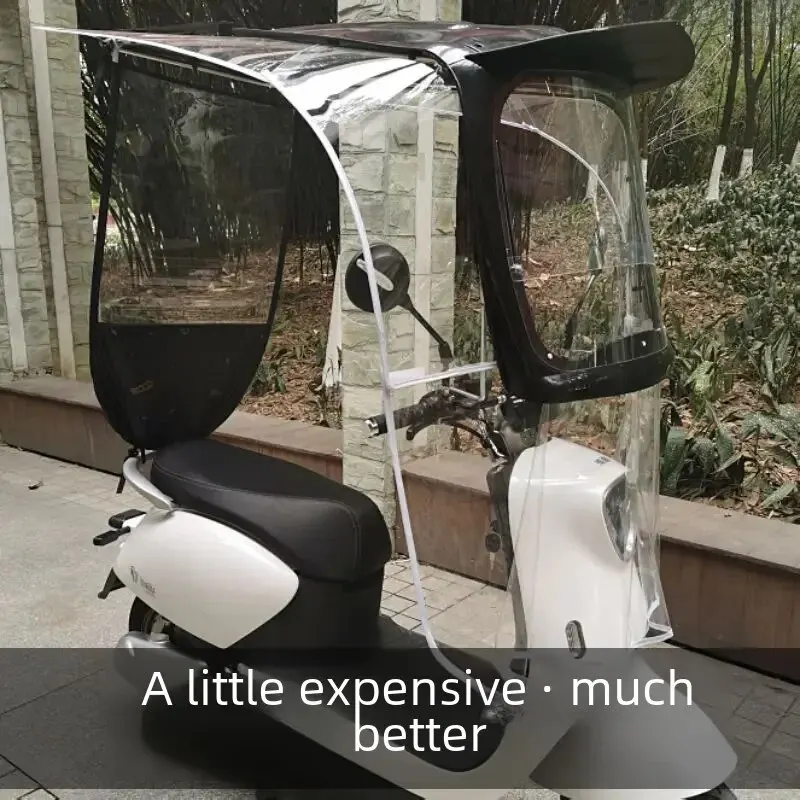 Electric-Vehicle-Rain-Shield-Motorcycle-Rain-Cover-E-bike-Windshield ...