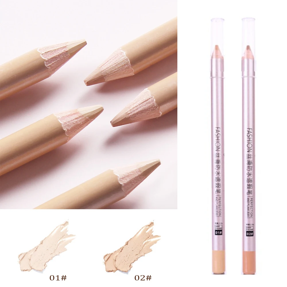3D Concealer Pencil Covers Acne Spots Dark Circles Wooden Rod Natural ...