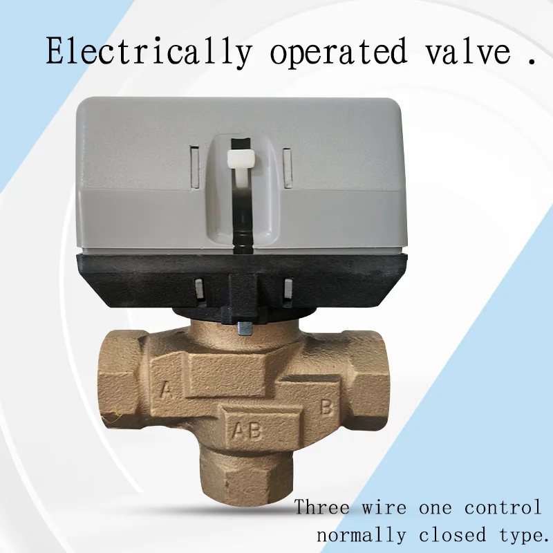 Electric-two-Three-way-Valve-Body-Brass-VC4013-Three-wire-one-control ...