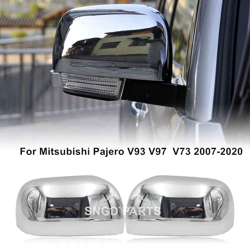 For-Mitsubishi-Pajero-v87-V93-V97-V73-2007-2020-Rearview-Mirror-Chrome ...