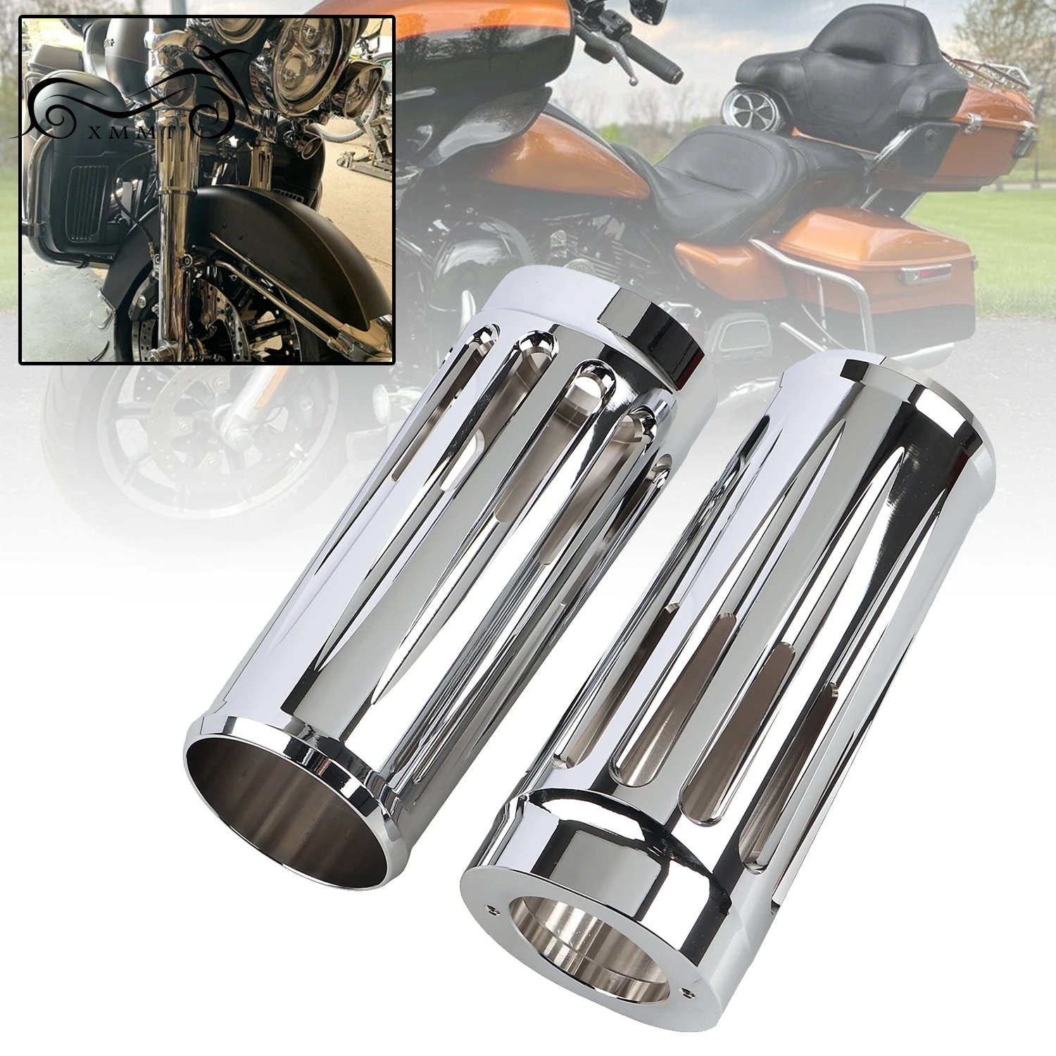 Plus-2-exten-Motorcycle-Fork-Boots-Slider-Covers-For-Harley-1984-2013 ...