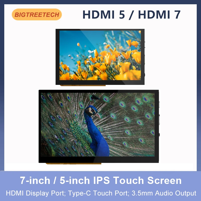 BIGTREETECH HDMI 7‘’ 1024x600 HDMI7 Touch Screen IPS HDMI5 Display ...