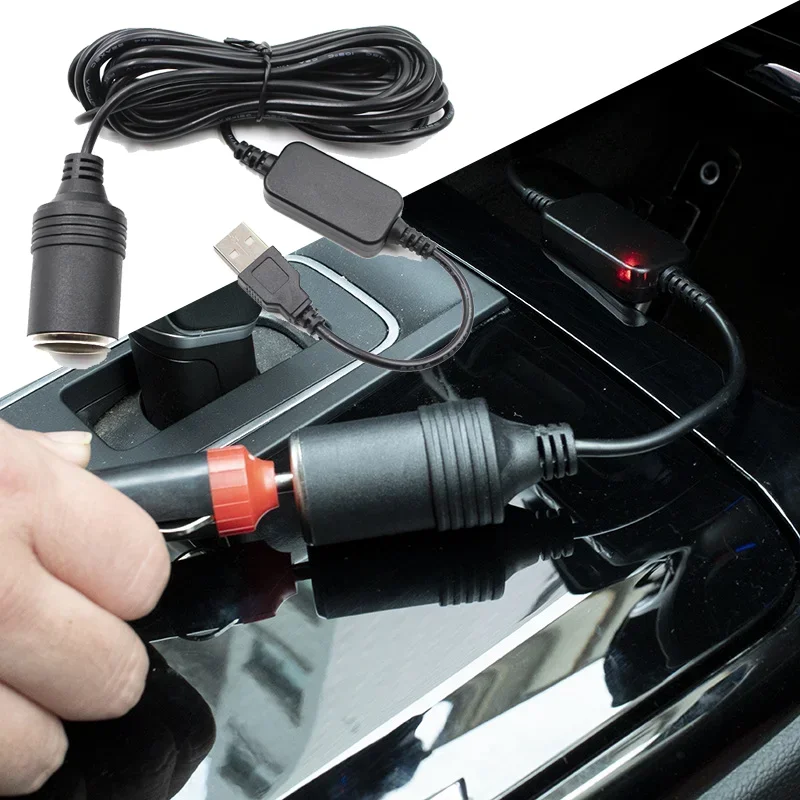 Car Plug Socket NEW 1pc 5V 2A USB To 12V USB Male To Female Lighter ...