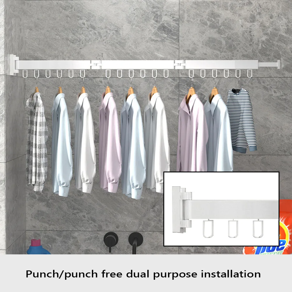 Soporte de secado de ropa retráctil, secador colgante de ropa plegable ...