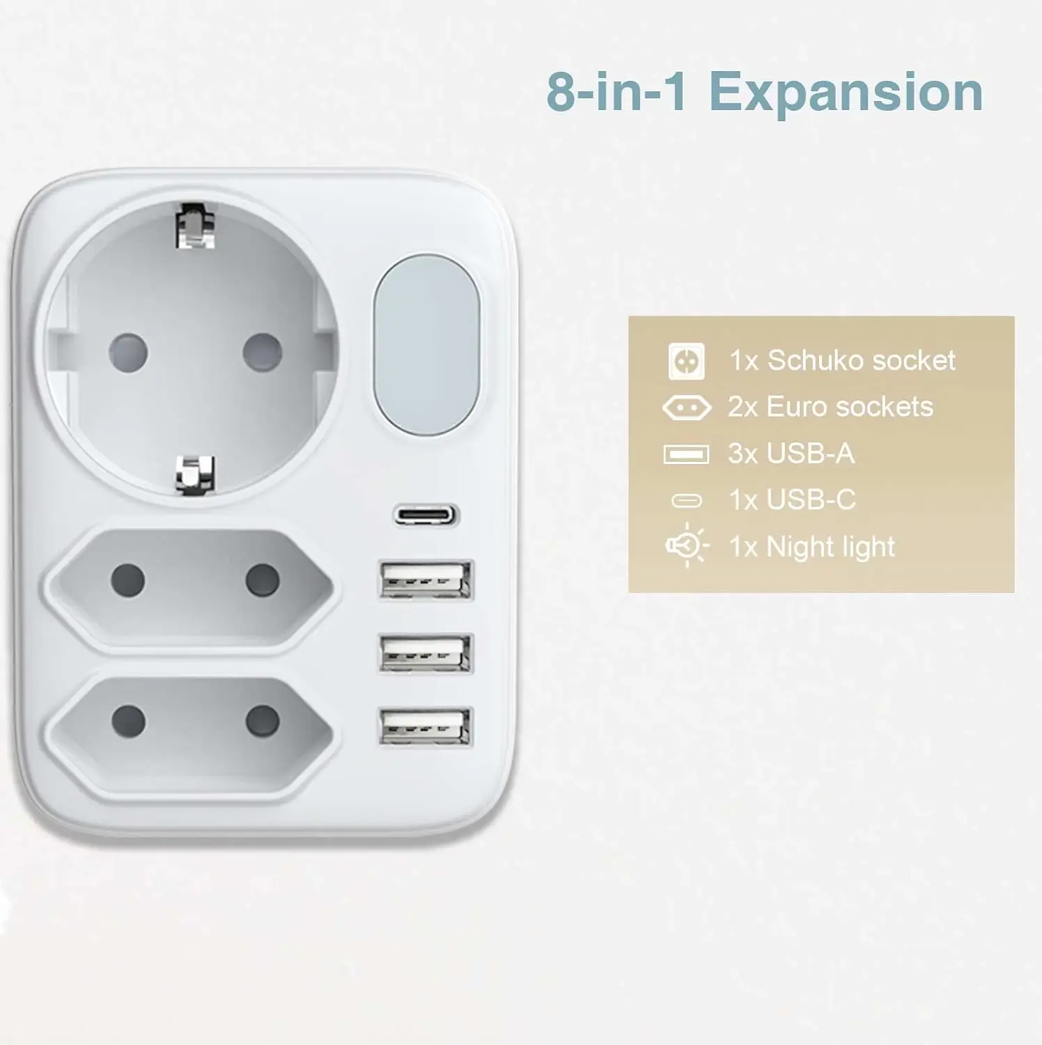 8-in-1-Multi-Plug-EU-Wall-Socket-Extender-USB-Charger-With-Night-Light ...