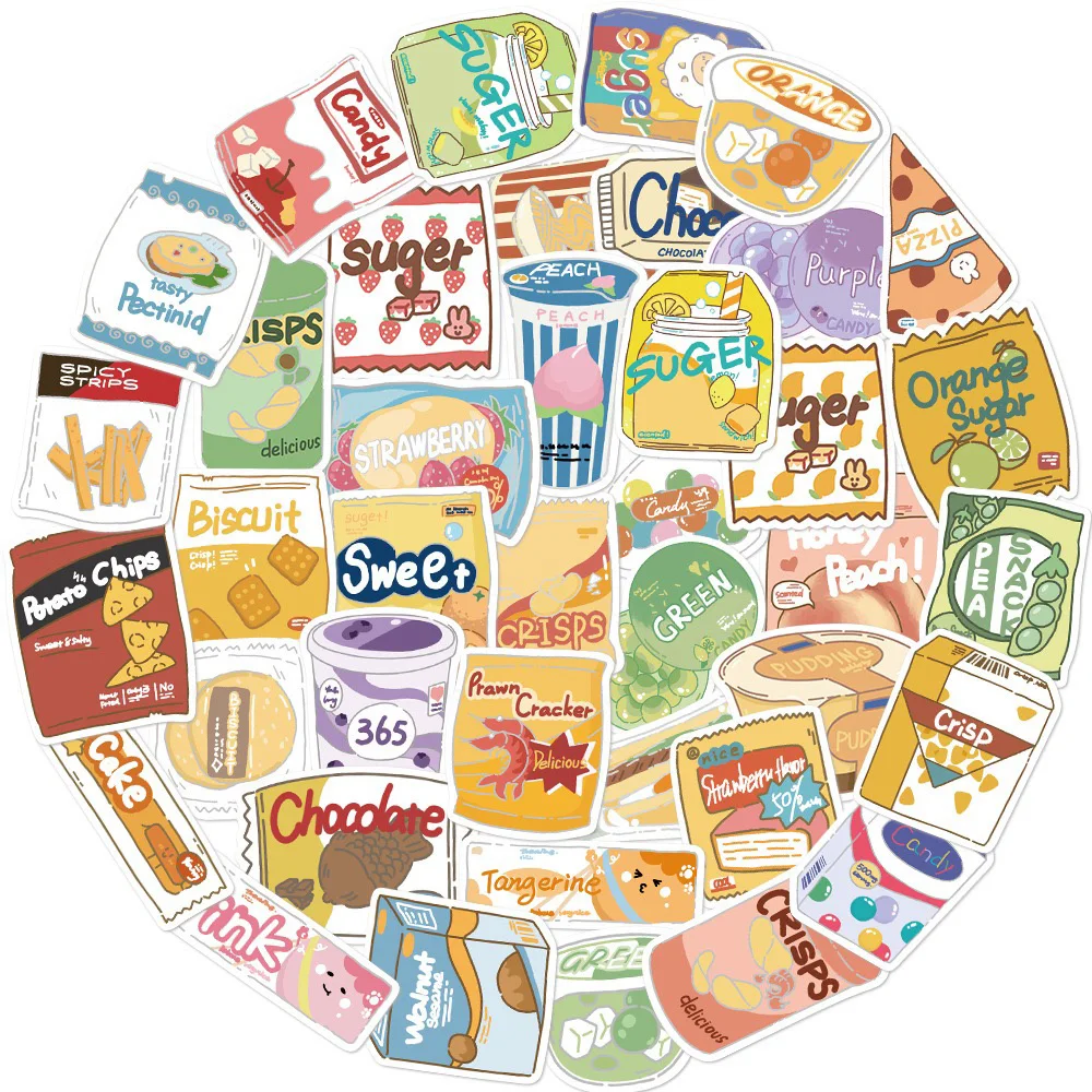 10-30-50PCS-Cartoon-Snack-Keks-S-igkeiten-Cartoon-Aufkleber-DIY-Telefon ...