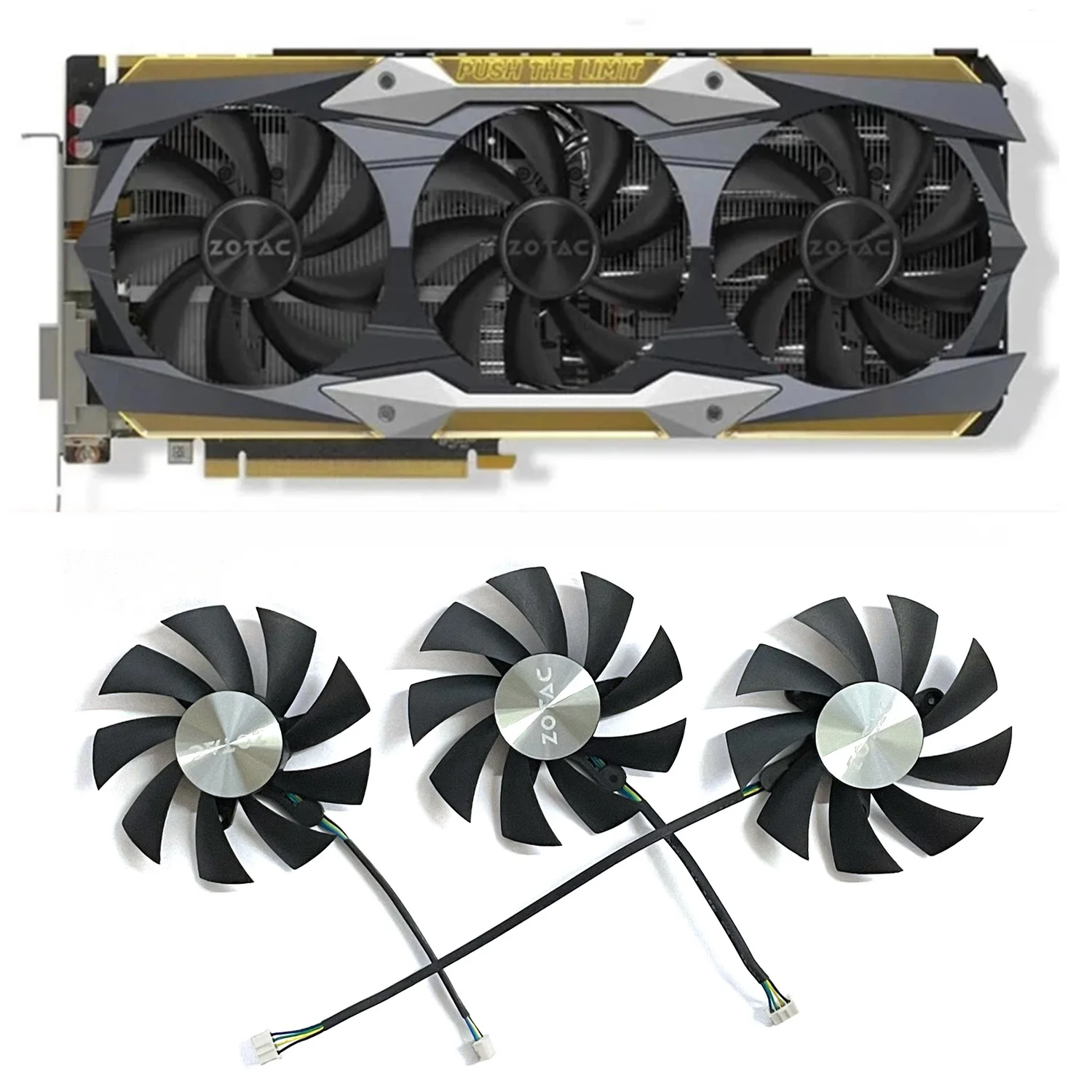 Refrigerador de GPU para Zotac GTX1080Ti AMP Extreme GTX 1080 Ti Core Edition, ventilador de ...