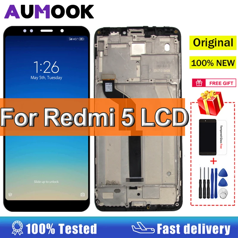 Original For Xiaomi Redmi 5 LCD Display Touch Screen For Redmi 5 Plus ...
