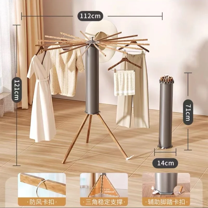 Solid-wood-folding-drying-clothes-rack-foldable-balcony-bedroom ...